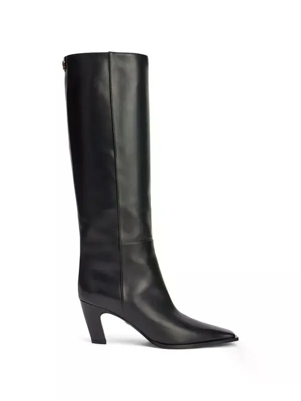 Roberto Cavalli Rc Logo Plaque Leather Knee-high Boots