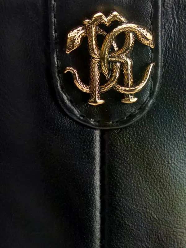 Roberto Cavalli Rc Logo Plaque Leather Knee-high Boots