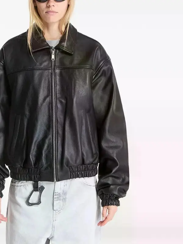 PATTA Leather Bomber Jacket