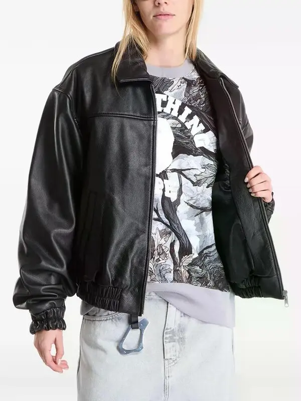 PATTA Leather Bomber Jacket