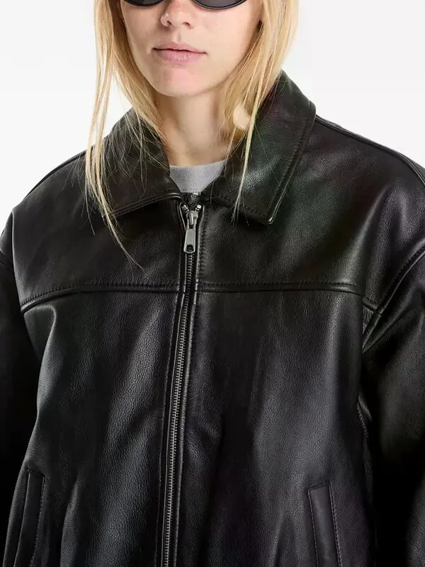 PATTA Leather Bomber Jacket