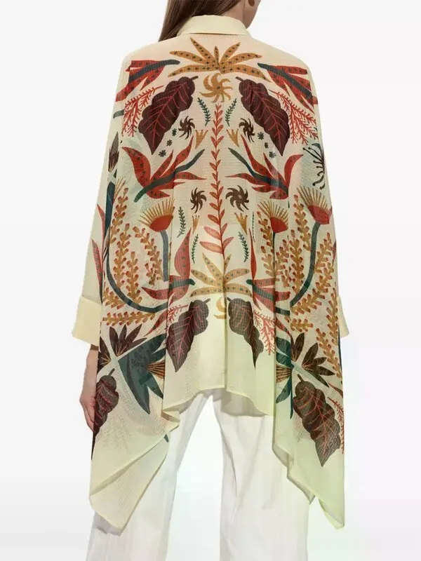 Etro Asymmetrical Graphic Print Shirt - Neutrals