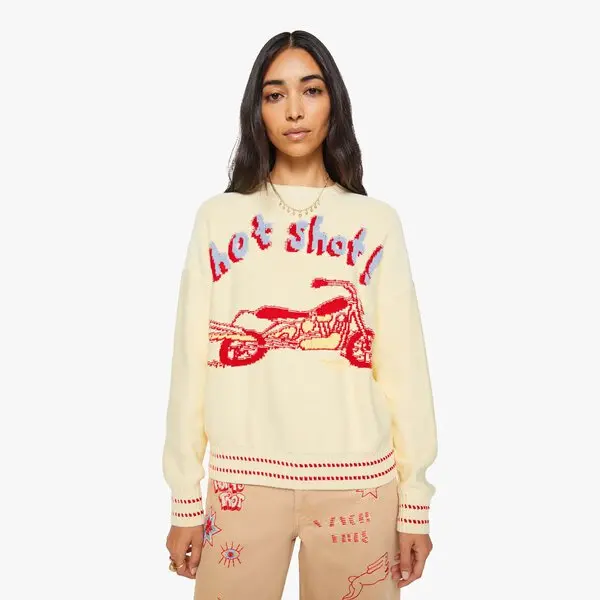 MOTHER The Big Jumper Shirt - Ivory
