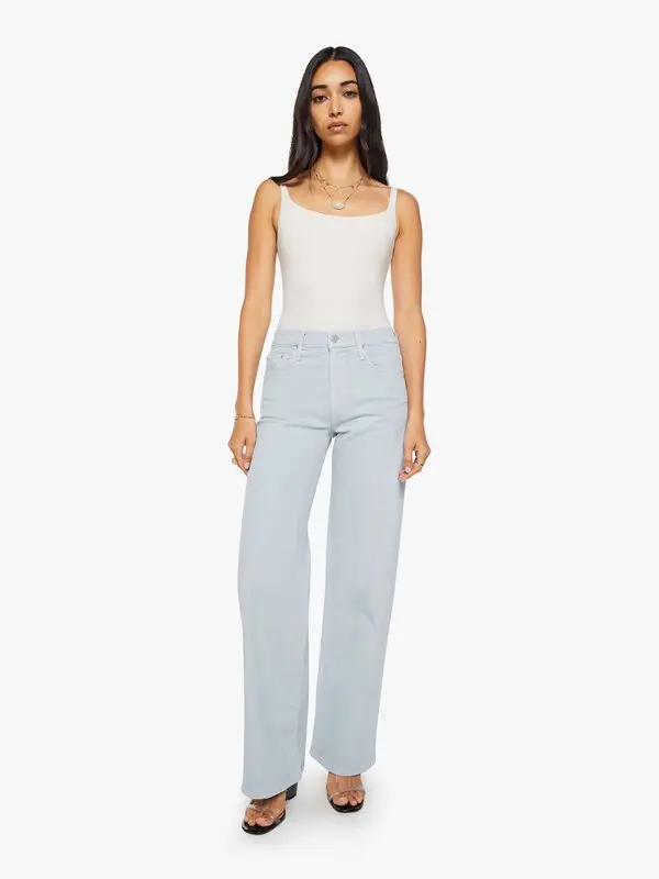 MOTHER The Rerun Zip Sneak Jeans - Blue