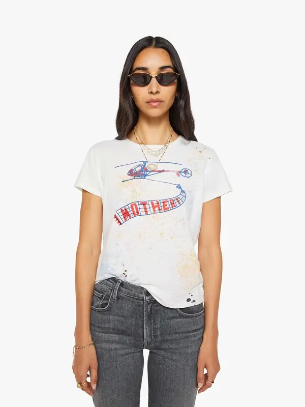 MOTHER The Lil Goodie" Helicopter Graphic T-shirt - Red