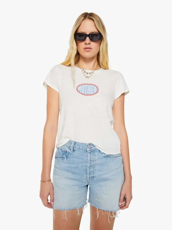 MOTHER The Lil Sinful Patch Crewneck T-shirt - Red