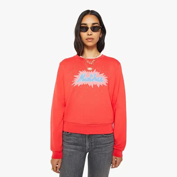 MOTHER The Dorito Camper Lil' Firework Sweatshirt - Red