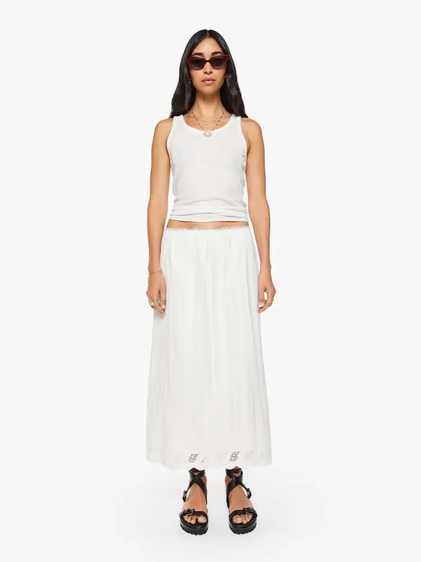 MOTHER The Singled Out Maxi Skirt - White