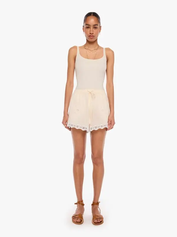 Xirena Danny Embroidered Cotton Shorts - Cream