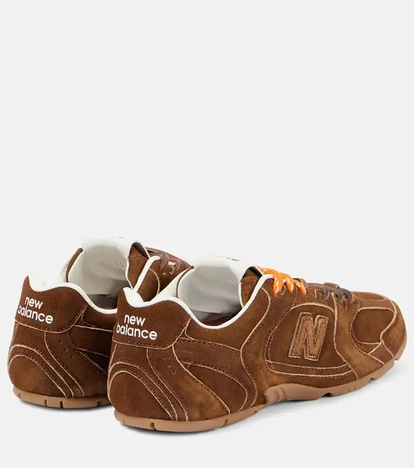 Miu Miu X New Balance 530 Sl Suede Sneakers - Brown