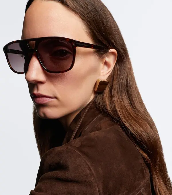 TOM FORD Brianna Aviator Sunglasses - Brown