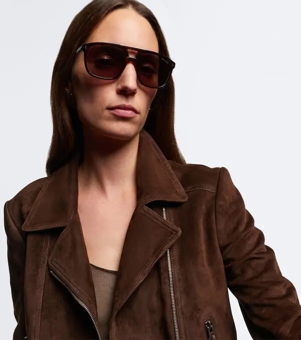TOM FORD Brianna Aviator Sunglasses - Brown