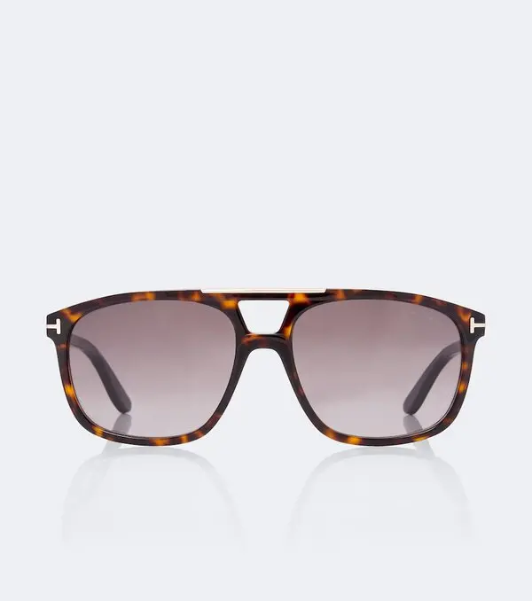 TOM FORD Brianna Aviator Sunglasses - Dark Tortoise