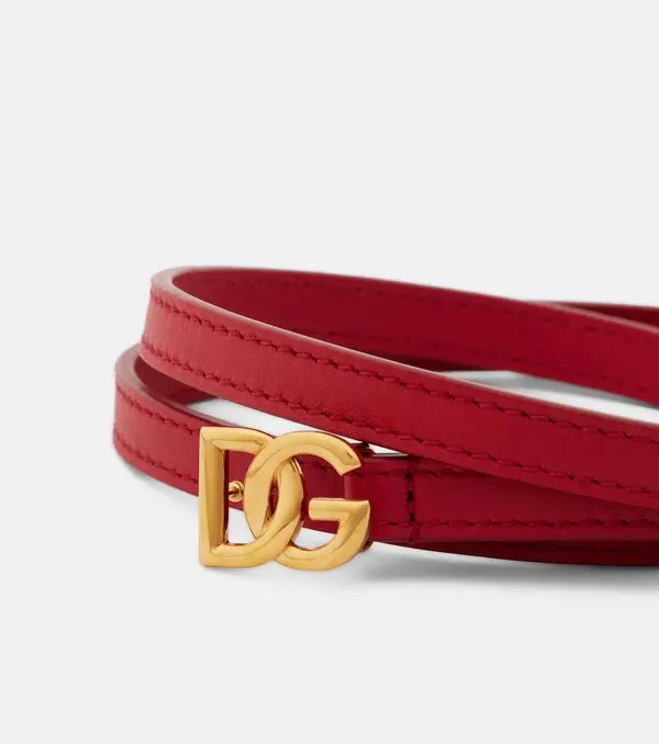Dolce & Gabbana Dg Leather Belt - Red