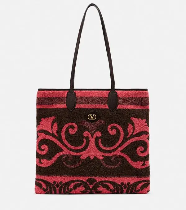 Valentino Garavani Vlogo Medium Terry Tote Bag - Pink