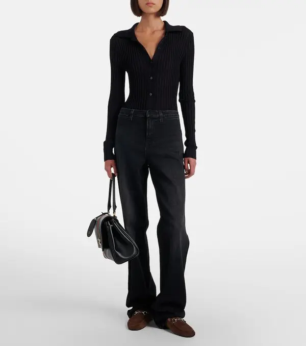 Gucci Jordaan Horsebit Suede Loafers - Brown