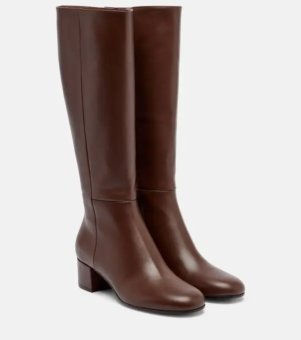 GIANVITO ROSSI Joelle Leather Knee-high Boots - Brown