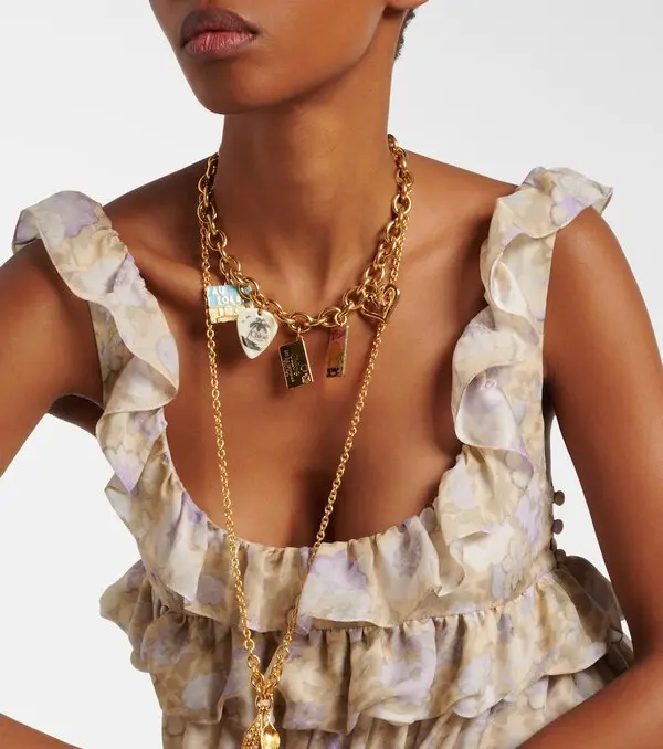 Chloé Embellished Postcard Charm Bracelet