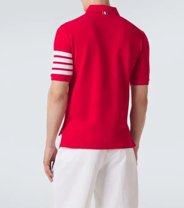 Thom Browne 4-bar Cotton Polo Shirt