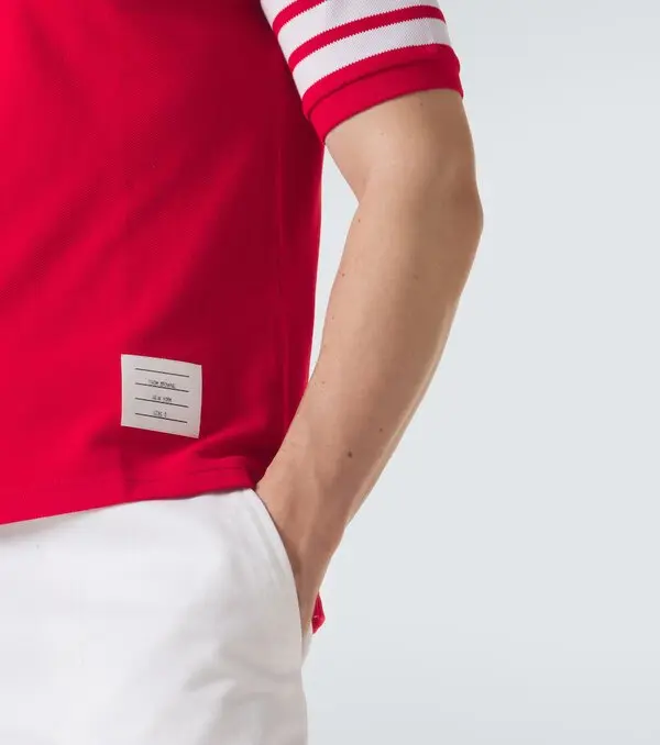 Thom Browne 4-bar Cotton Polo Shirt