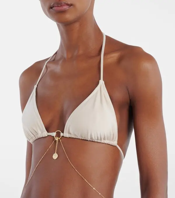 BANANHOT Chain Bikini Top - White