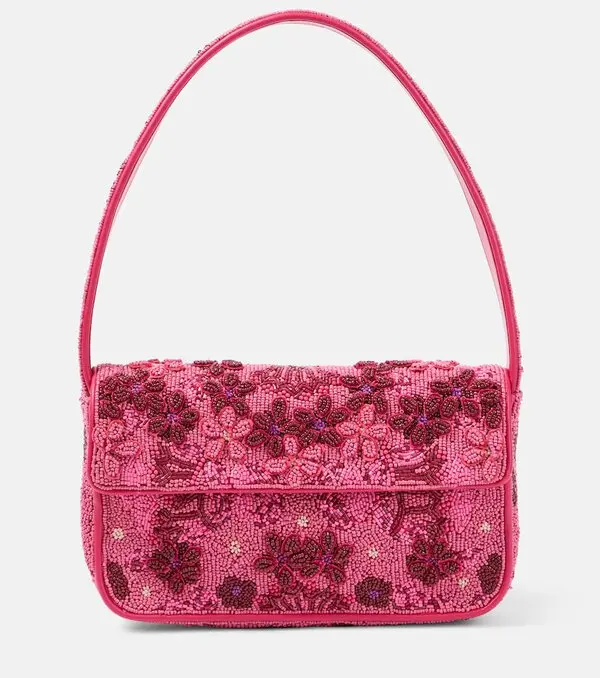 Staud Tommy Beaded Shoulder Bag - Pink
