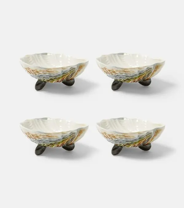 BORDALLO PINHEIRO Oysters And Scallops Set Of 4 Bowls