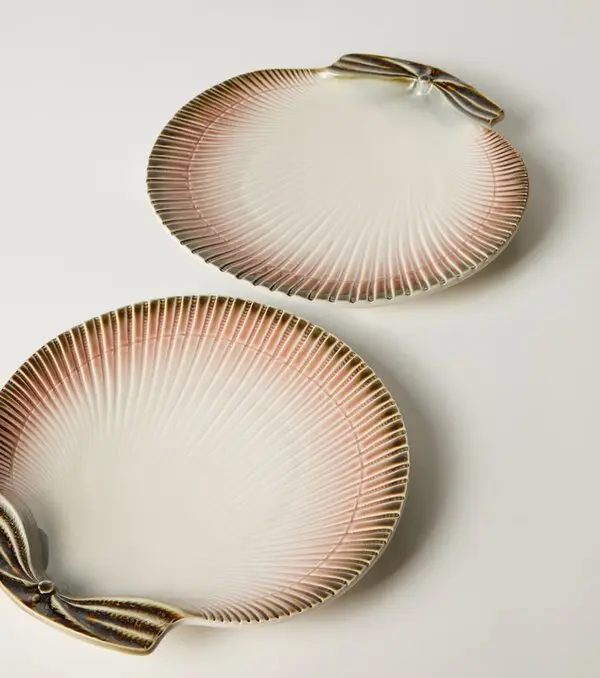 BORDALLO PINHEIRO Oysters And Scallops Set Of 4 Dinner Plates