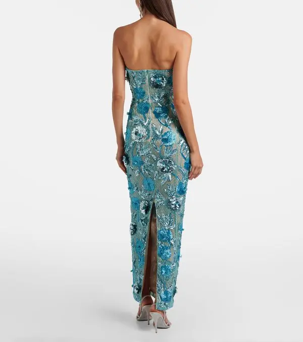 Rachel Gilbert Pierre Embellished Bustier Gown