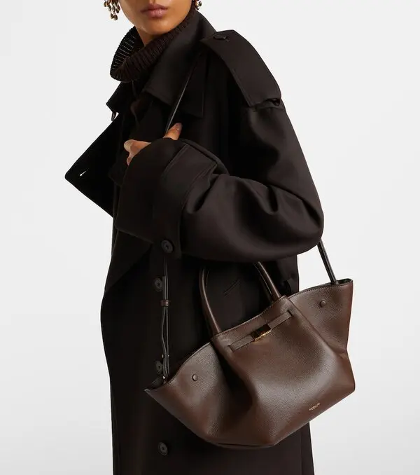 DEMELLIER Small Leather Top-handle Bag - Brown