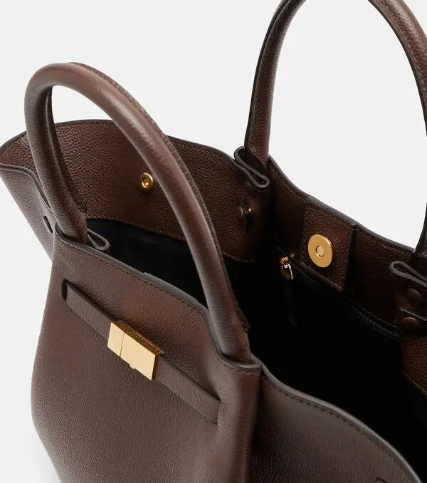 DEMELLIER Small Leather Top-handle Bag - Brown