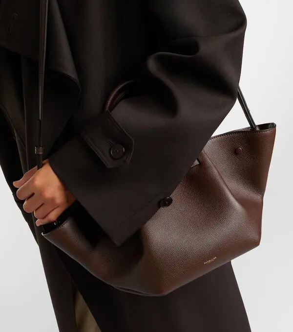 DEMELLIER Small Leather Top-handle Bag - Brown