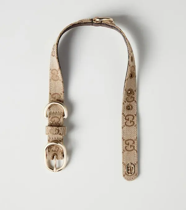 Gucci Gg Canvas Dog Collar - Beige