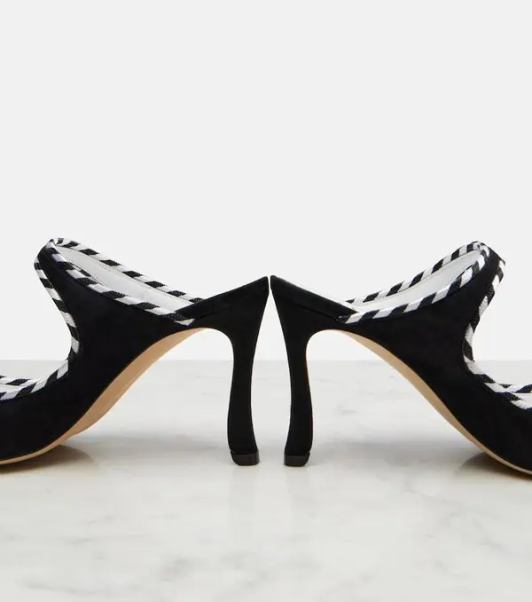 Manolo Blahnik Pura Suede Mules