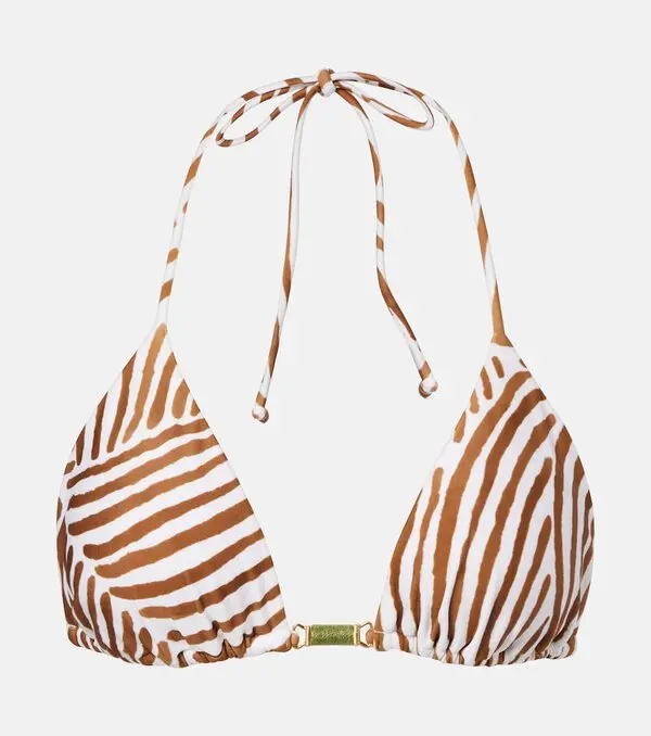VIX PAULA HERMANNY Pam Triangle Bikini Top - Brown