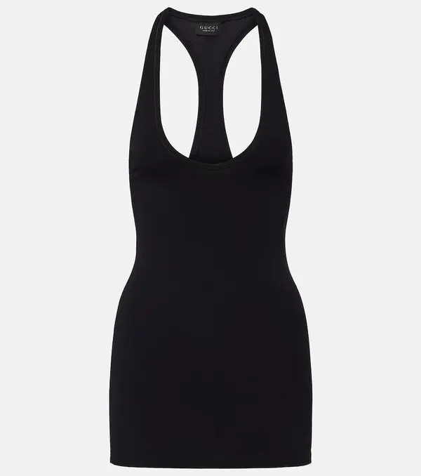 Gucci Crêpe Jersey Minidress - Black