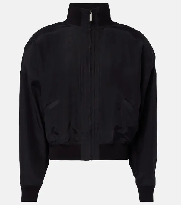 Gucci Silk Poplin Bomber Jacket - Black