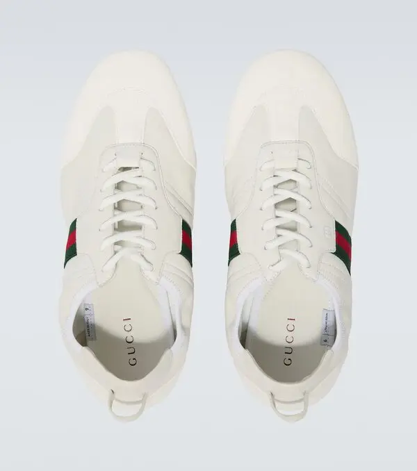 Gucci Leather And Suede Lace-up Sneakers