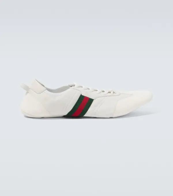 Gucci Leather And Suede Lace-up Sneakers