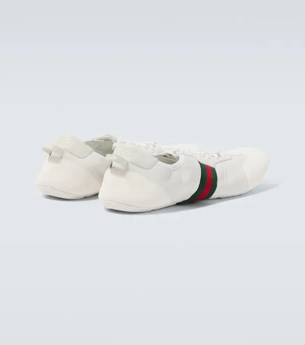 Gucci Leather And Suede Lace-up Sneakers