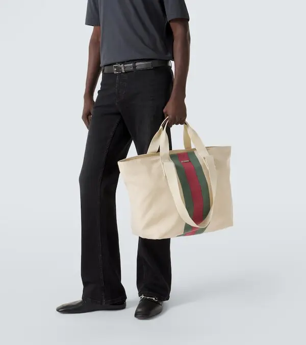 Gucci Positano Medium Canvas Tote Bag