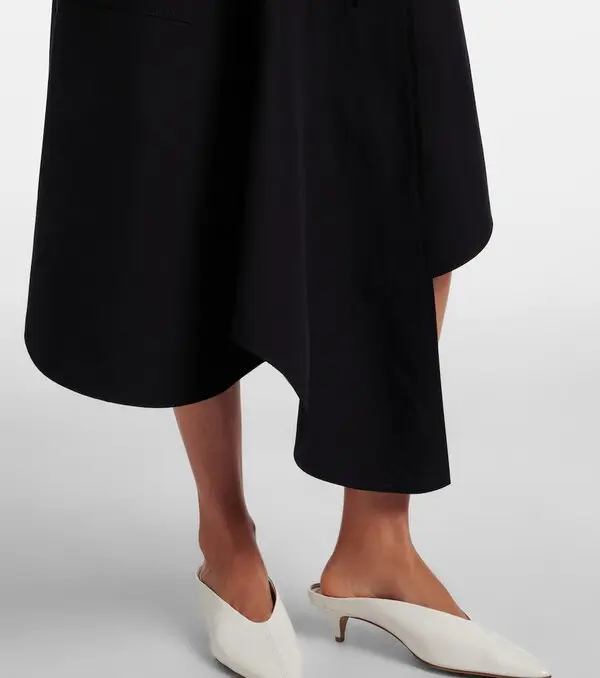 Bottega Veneta Asymmetrical Cotton Midi Skirt