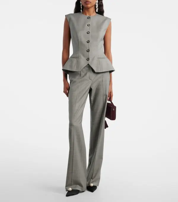 Magda Butrym Wool Straight Leg Pants