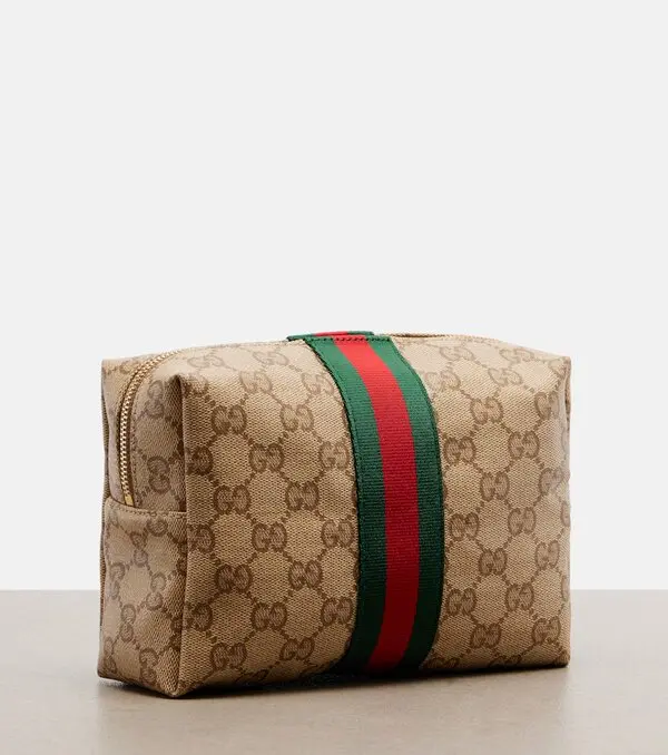 Gucci Gg Canvas Makeup Bag - Beige
