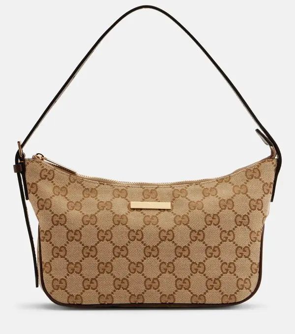 Gucci Gg Canvas Shoulder Bag - Beige