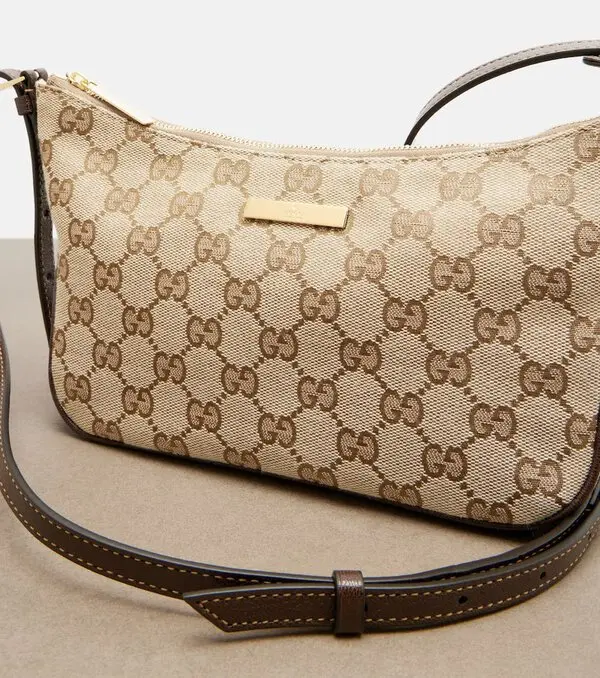 Gucci Lady Lunetta Gg Canvas Shoulder Bag - Beige