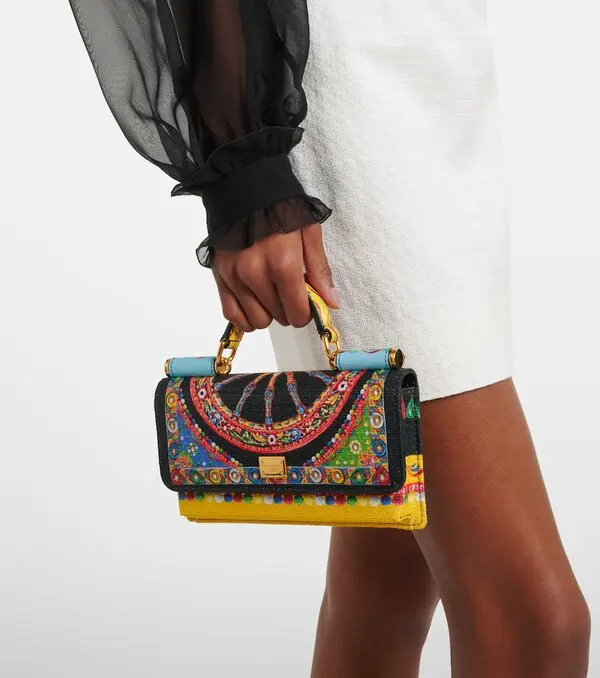 Dolce & Gabbana Sicily Mini Printed Top-handle Bag - Multicoloured