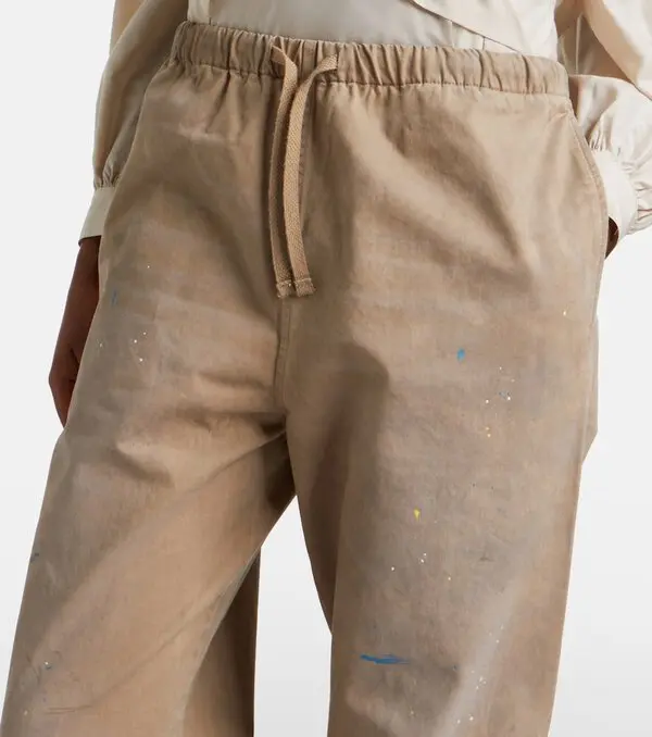 Acne Studios Wide-leg Cotton Twill Pants - Beige