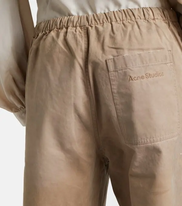 Acne Studios Wide-leg Cotton Twill Pants - Beige