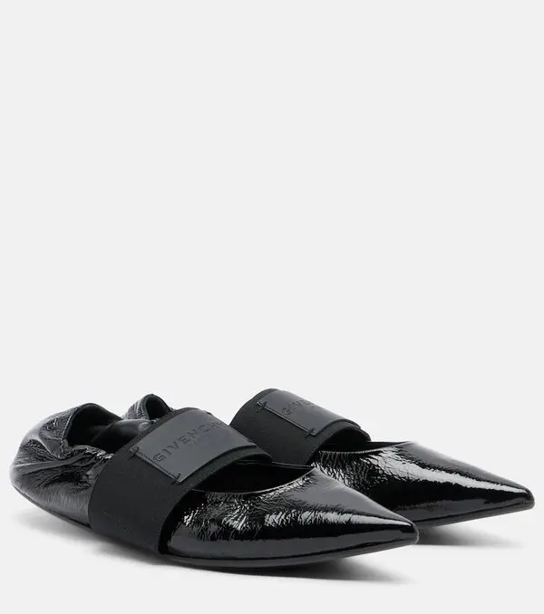 Givenchy Crush Leather Ballet Flats - Black